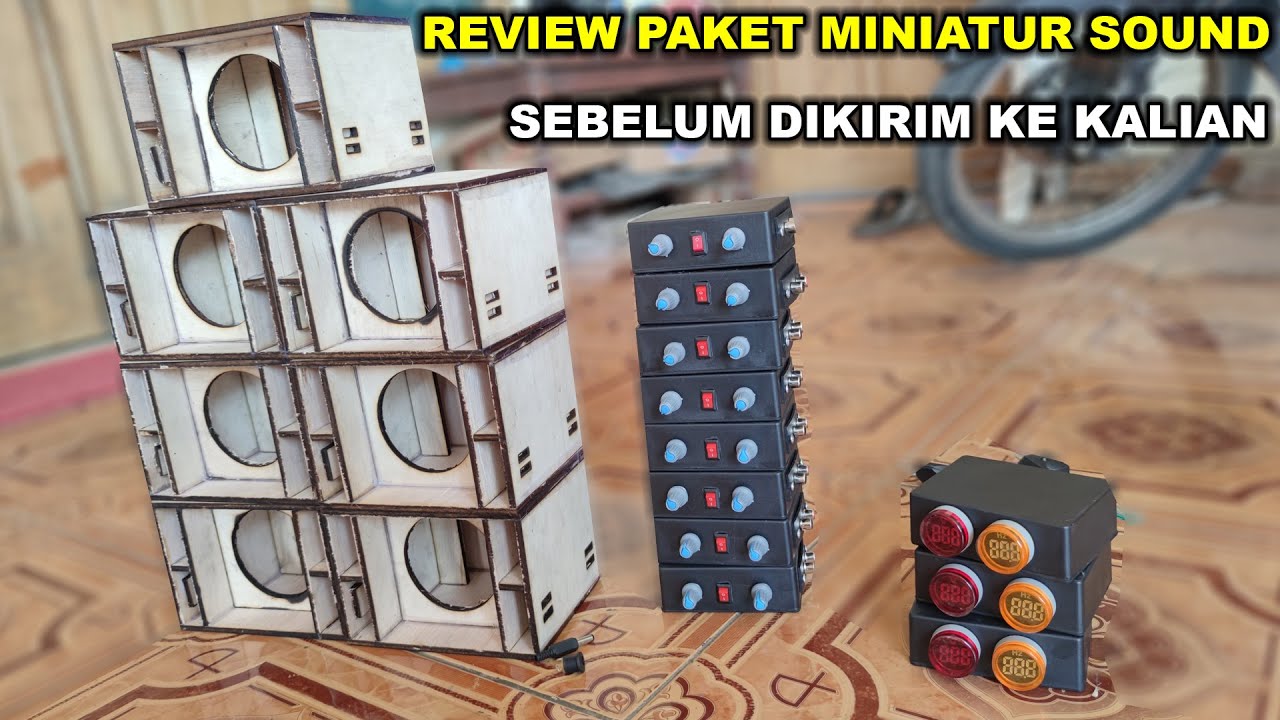 kirim pesanan paket sound miniatur box spl 3 inch dan power mini - YouTube