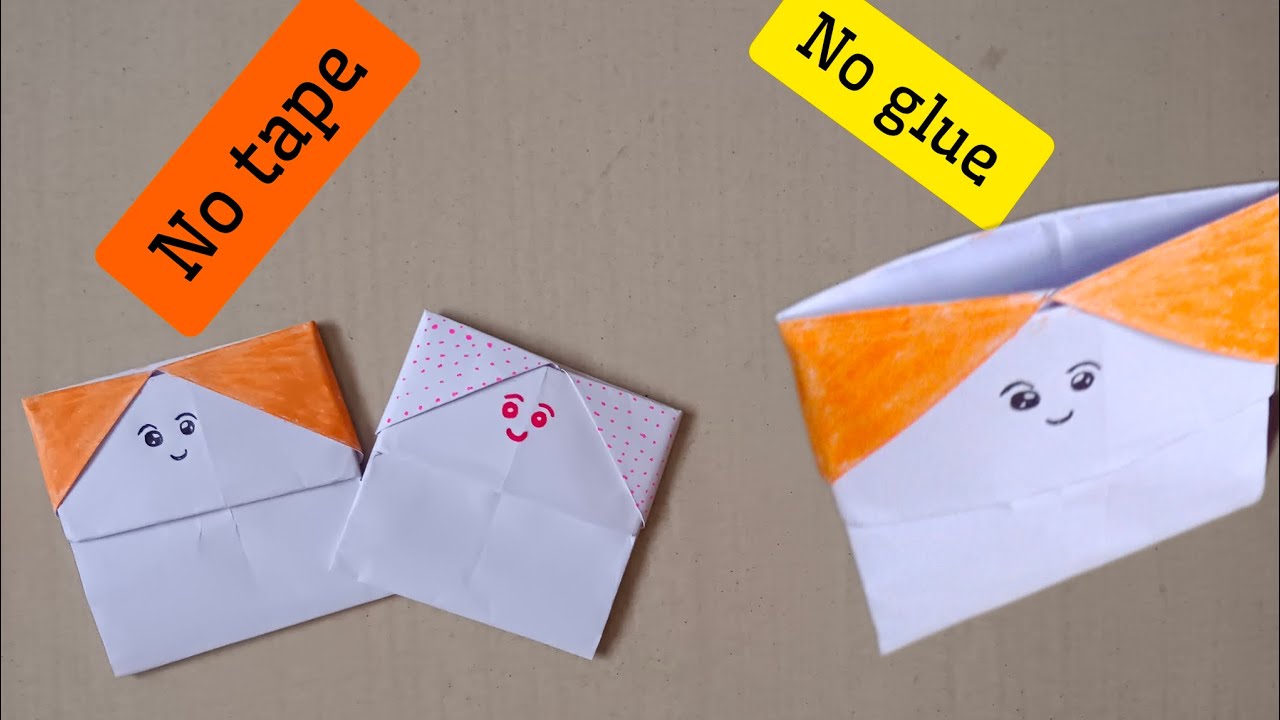 DIY Coin Purse || ORIGAMI paper bag || cute paper purse || no glue no ...