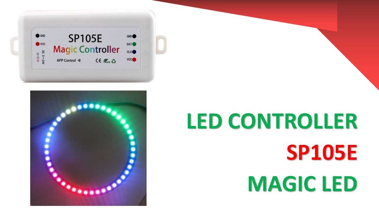 SP105E Magic LED Pixel Controller Via Bluetooth 4.0 for WS2812B/ WS2811 ...