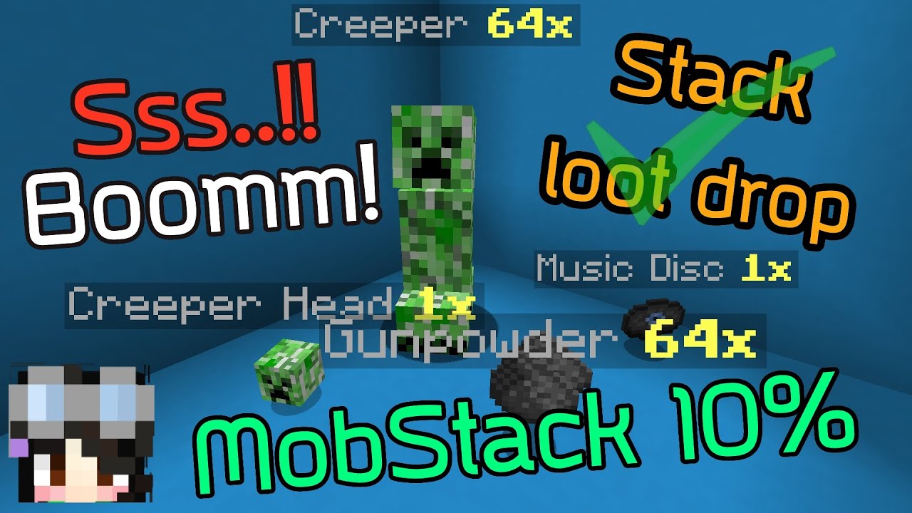 ดาต้าแพ็คม็อบรวมกัน EstDatapack MobStack 10% Creeper - YouTube