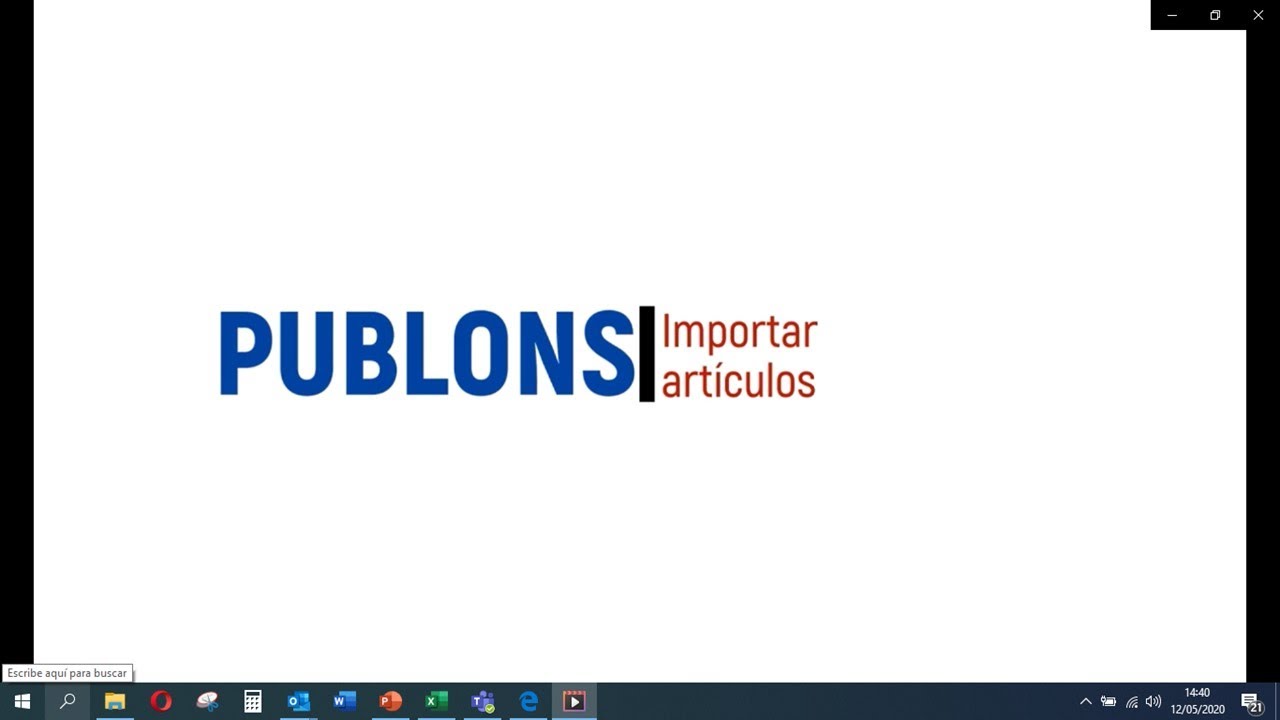 Publons: importar artículos - YouTube