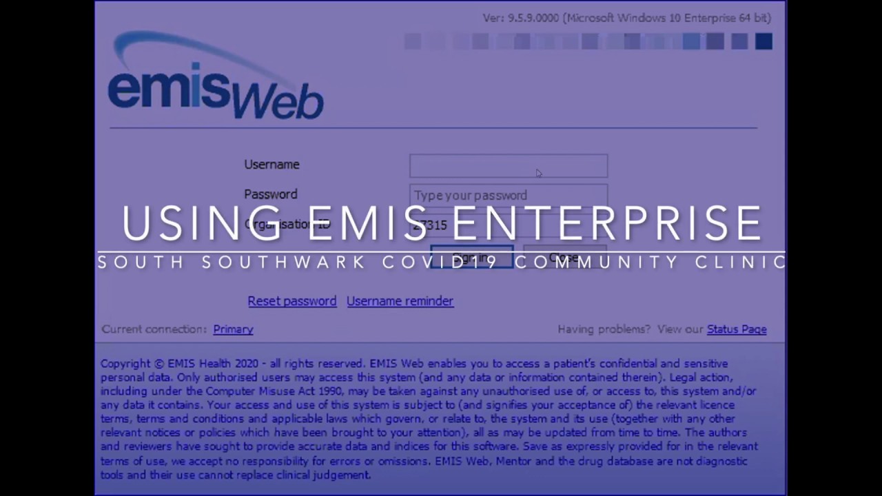Using EMIS enterprise at CCMS - YouTube