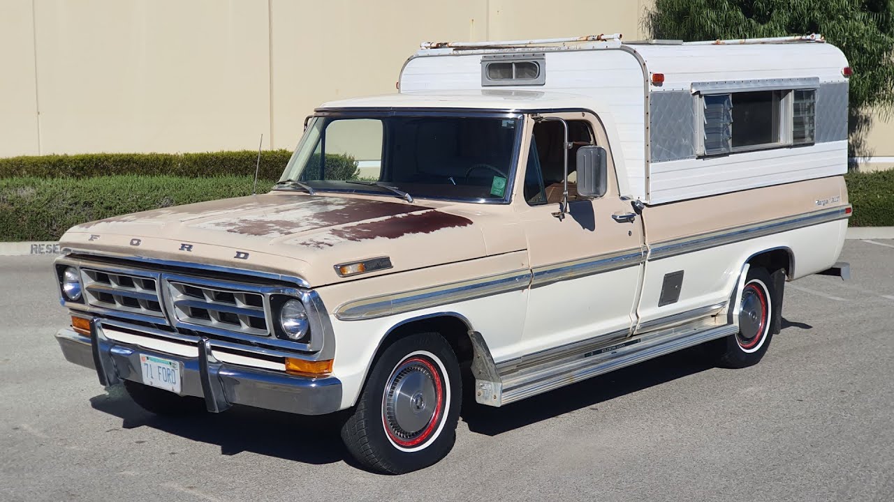 1971 Ford F100 Ranger XLT Beige Camper - YouTube