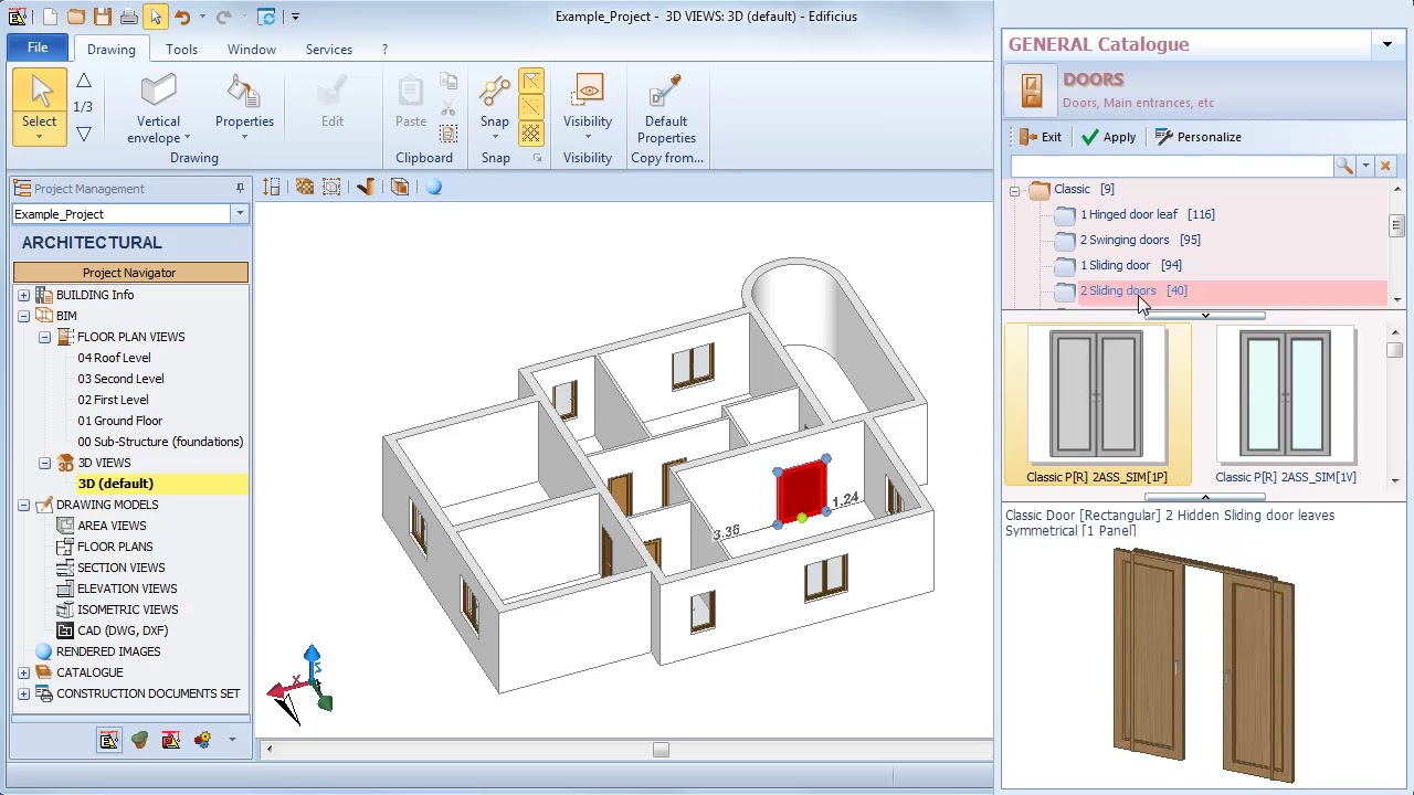 Tutorial de Edificius - Características y Materiales de la Puerta - ACCA software - YouTube
