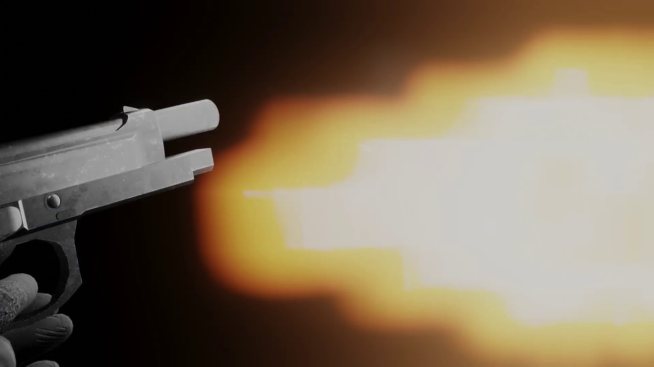 Disparo de arma de fuego 3D - YouTube