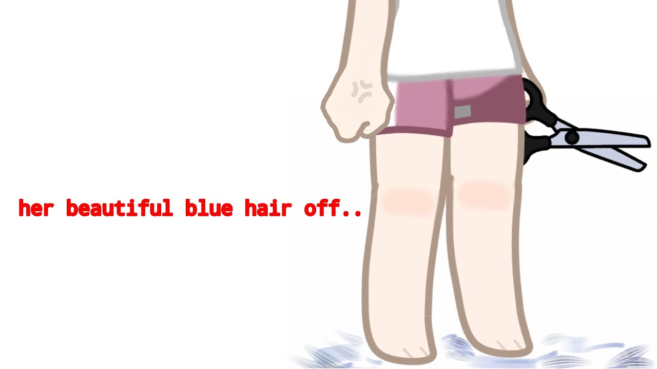 her beautiful blue hair off..||gacha club||gacha trend|| - YouTube