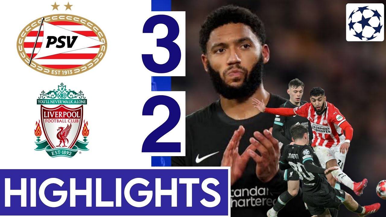 PSV vs Liverpool 3-2 | UEFA Champions League 2024/25 | Match Highlights ...