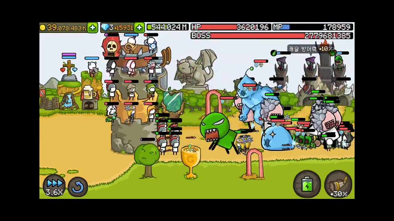 Grow castle New Ace dh3 gold build 성키우기 골드덱 4점프 - YouTube