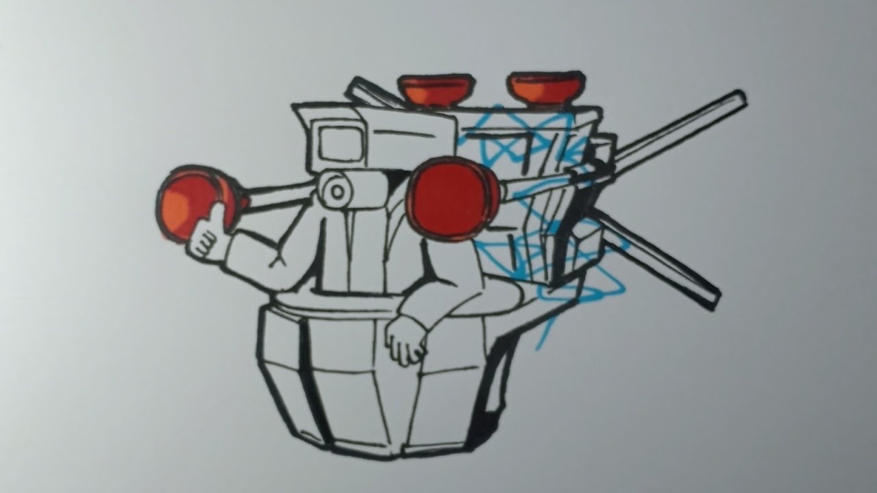 How To Draw Plungers cameraman cute very Easy - YouTube