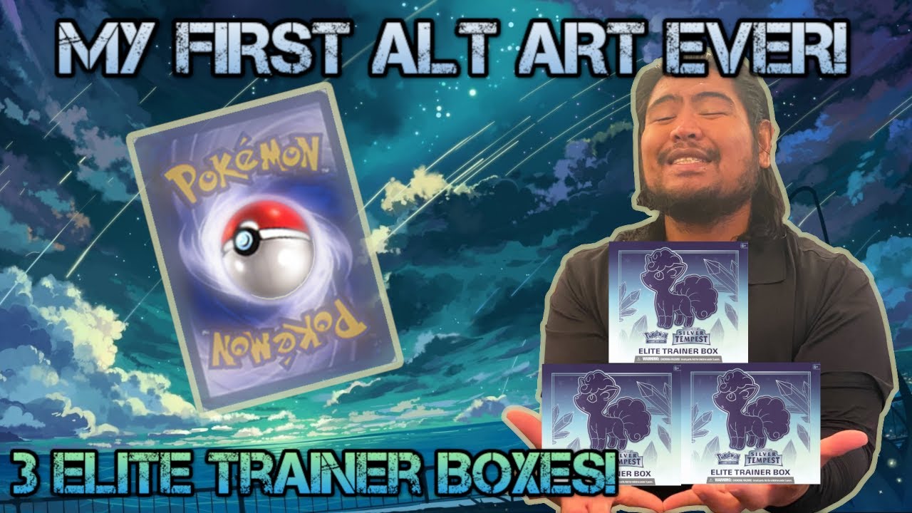 MY FIRST ALT ART EVER! | 3 SILVER TEMPEST ELITE TRAINER BOX OPENING ...