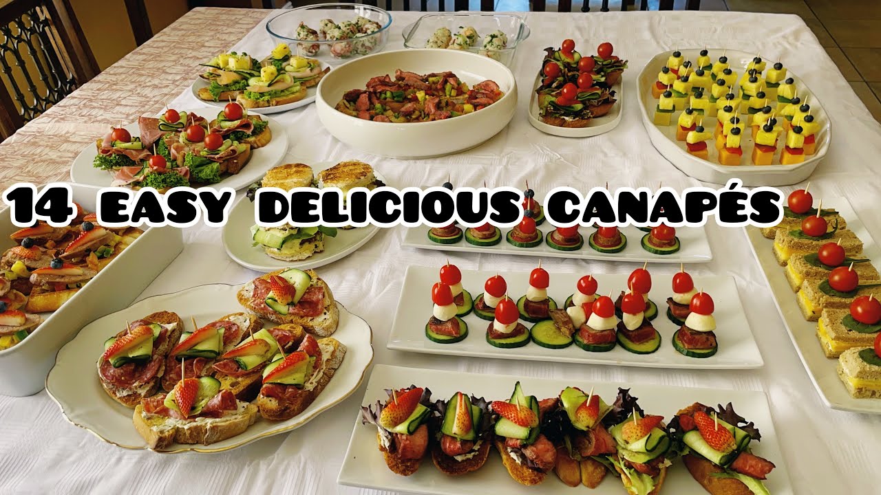 Canapé’s//How to make 14 easy,delicious homemade canapés//#canapés# ...