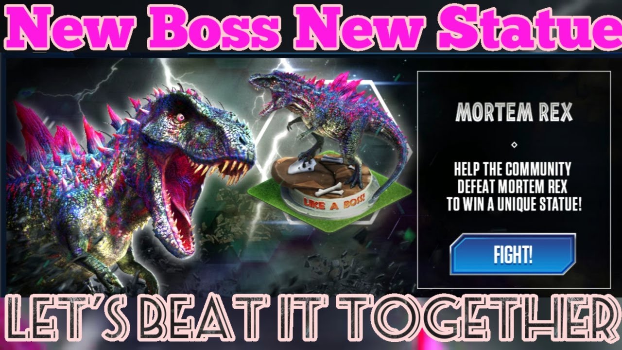 FIGHT THE BOSS MORTEM REX. JURASSIC WORLD THE GAME - YouTube