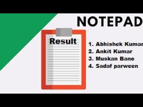 Notepad Test Results - YouTube