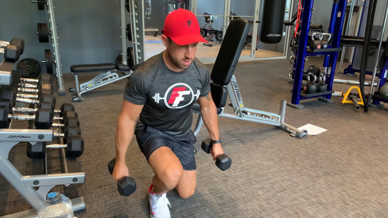 Weighted knee walk-ups - YouTube