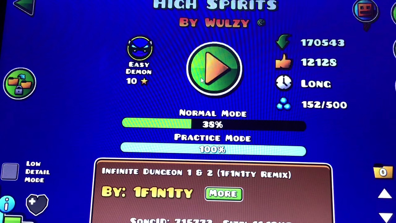 High Spirits by Wulzy : 50% #geometrydash #gd #candybobofficial - YouTube