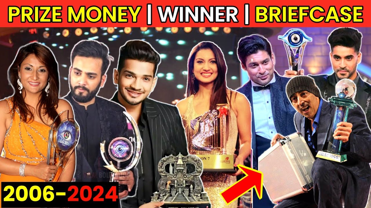 BIGG BOSS WINNING MOMENT ALL SEASON & PRICE MONEY & BRIEFCASE | BIGG ...