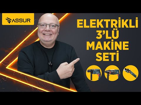 ASSUR 3'LÜ MAKİNE SETİ - VİDALAMA, TAŞLAMA, KIRICI DELİCİ