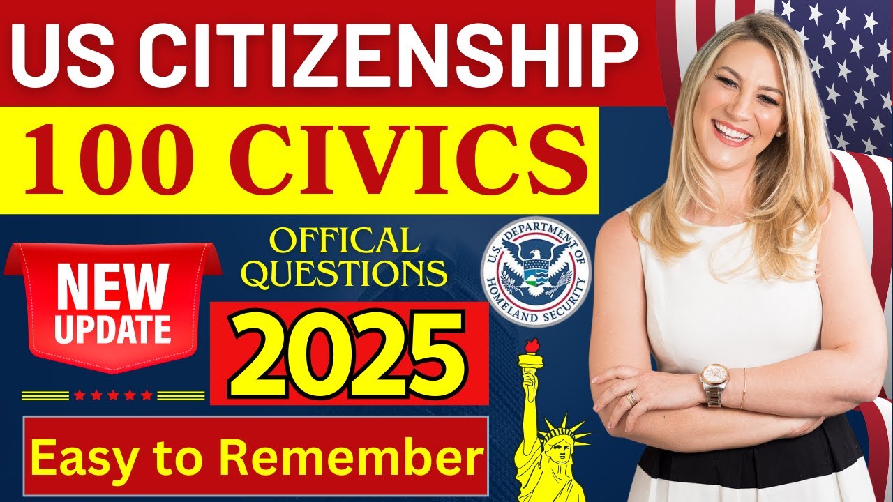 2025 Official USCIS 100 Civics Exam Questions I U.S. Citizenship Test ...