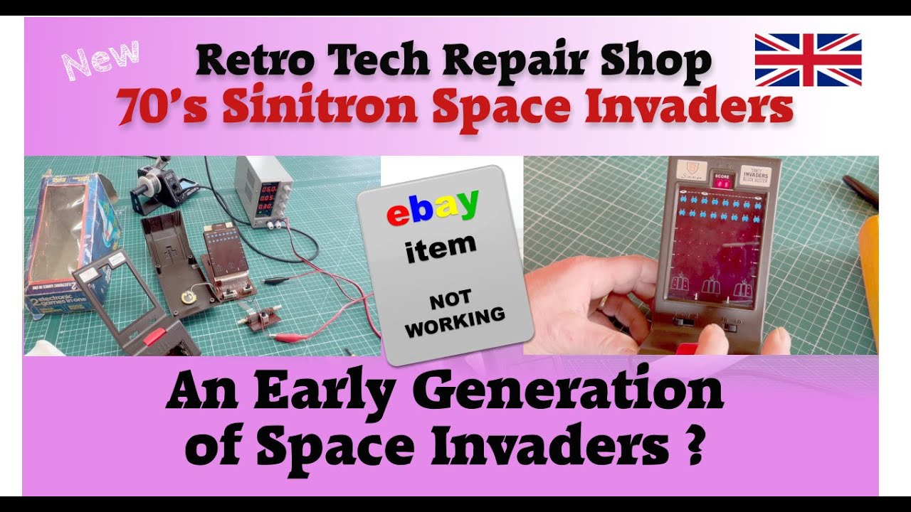 1970's Sintron Ramtex Space Invaders Block Buster Hand Held Game Repair ...