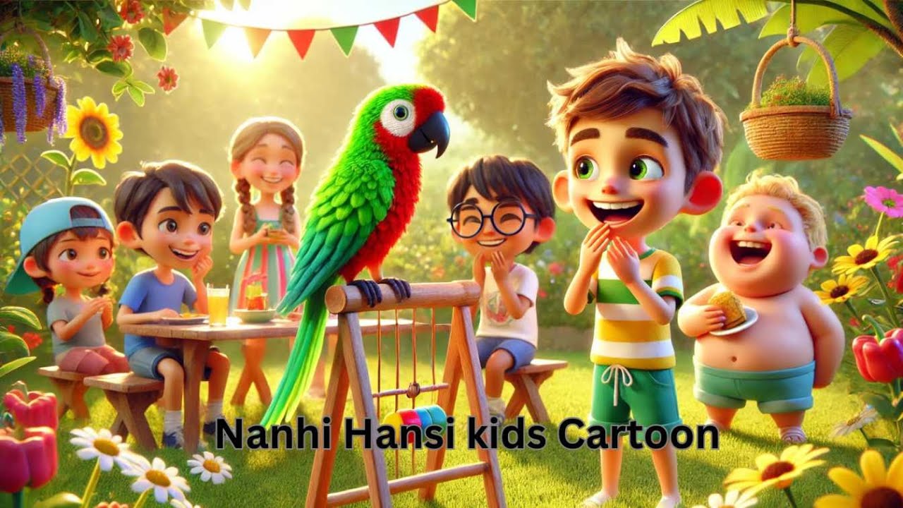 Manu and the Talking Parrot 🦜 Funny Urdu Kids Story - YouTube