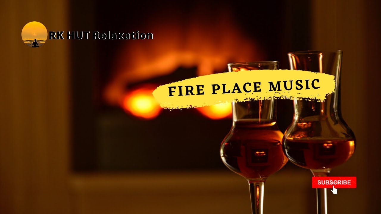 1 Hours Fireplace Music, fire sounds for sleep black screen - YouTube
