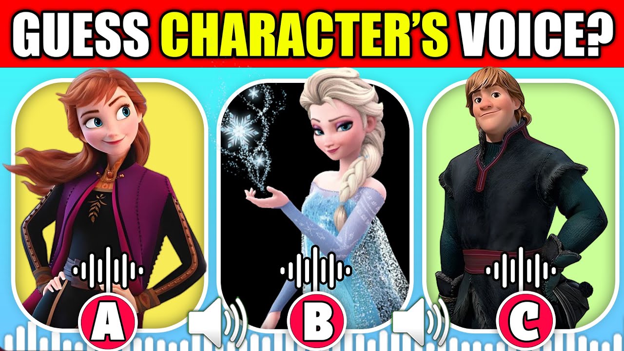 Can you Guess The Frozen Disney characters by their Voice! | Anna, Elsa ...
