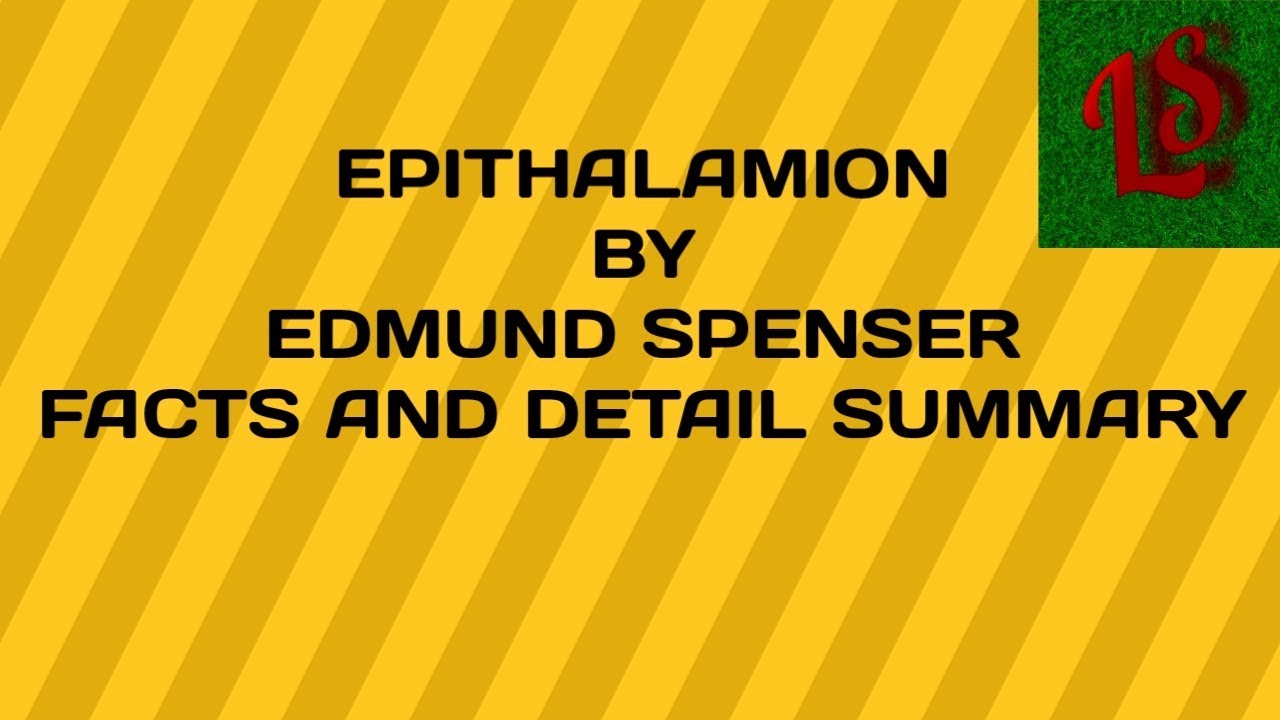 Epithalamion detail summary in hindi - YouTube