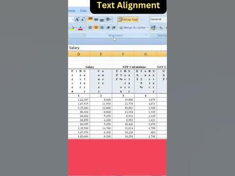 Text alignment / Excel formulas / Tip of the day / Excel Tutorials - YouTube