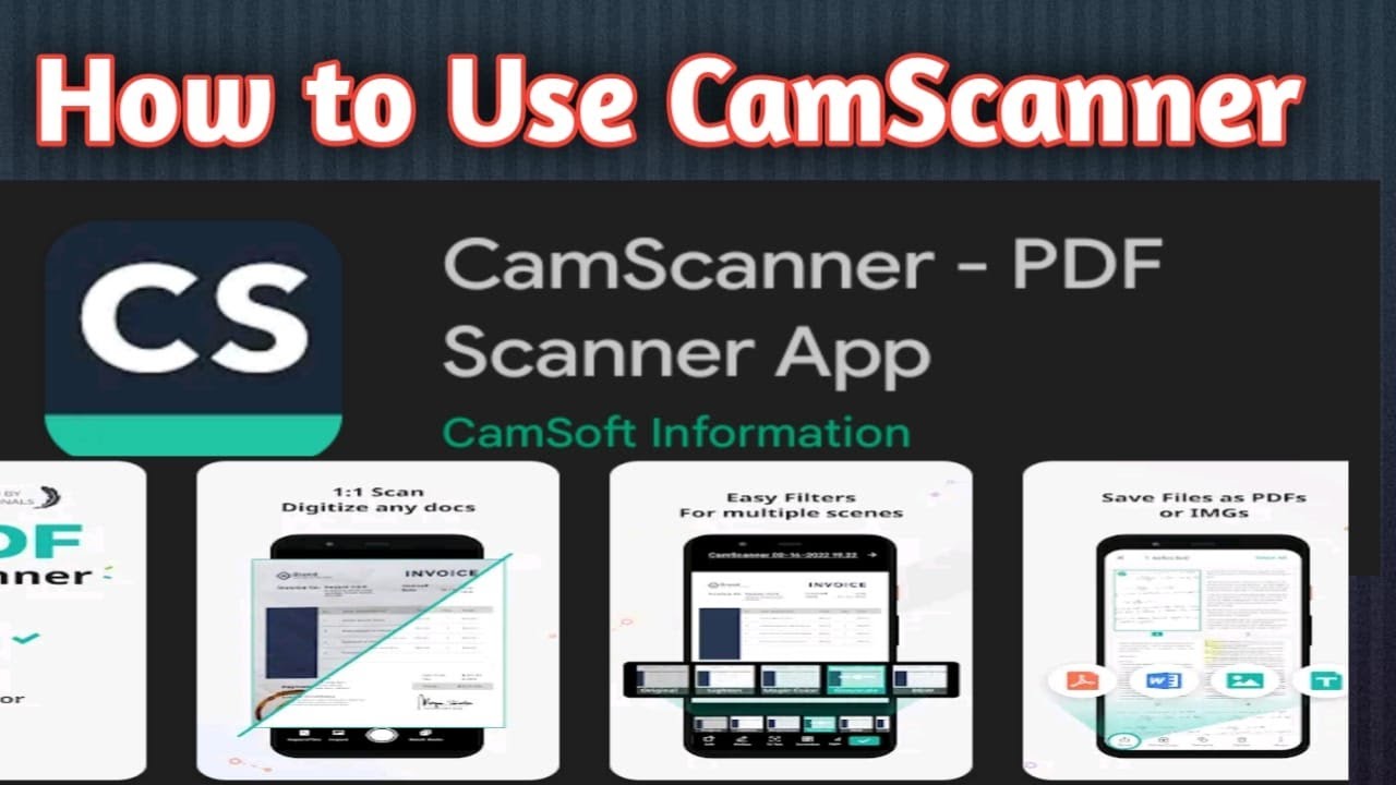 How To Use CamScanner App || Aspire Tech - YouTube
