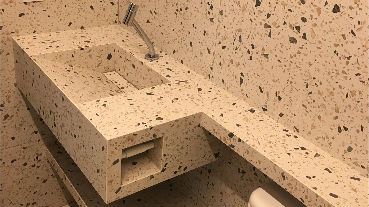 How to make bathroom sink from porcelain tiles. With all sizes. Step by ...