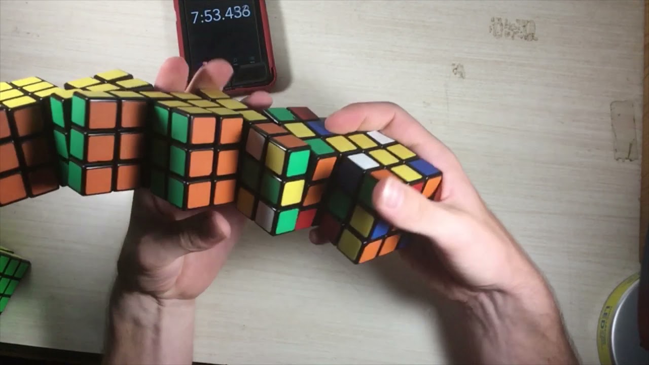 Rubik's Cube World Record! Quintuple Siamese Rubik's Cube [unofficial ...