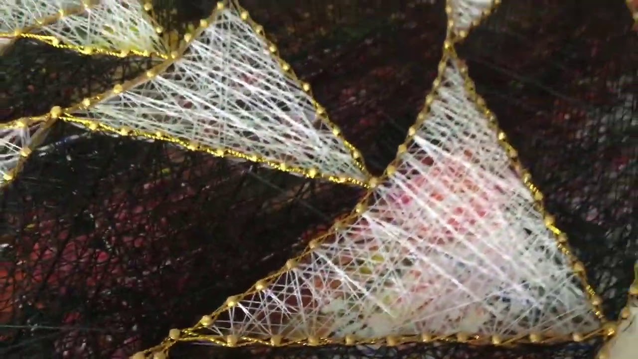 Acrylic with string art - YouTube