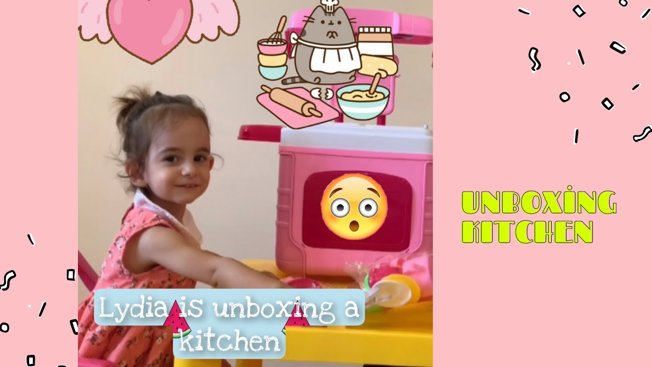 Lydia is unboxing a new kitchen set # toys for kids # enjoy playing ...