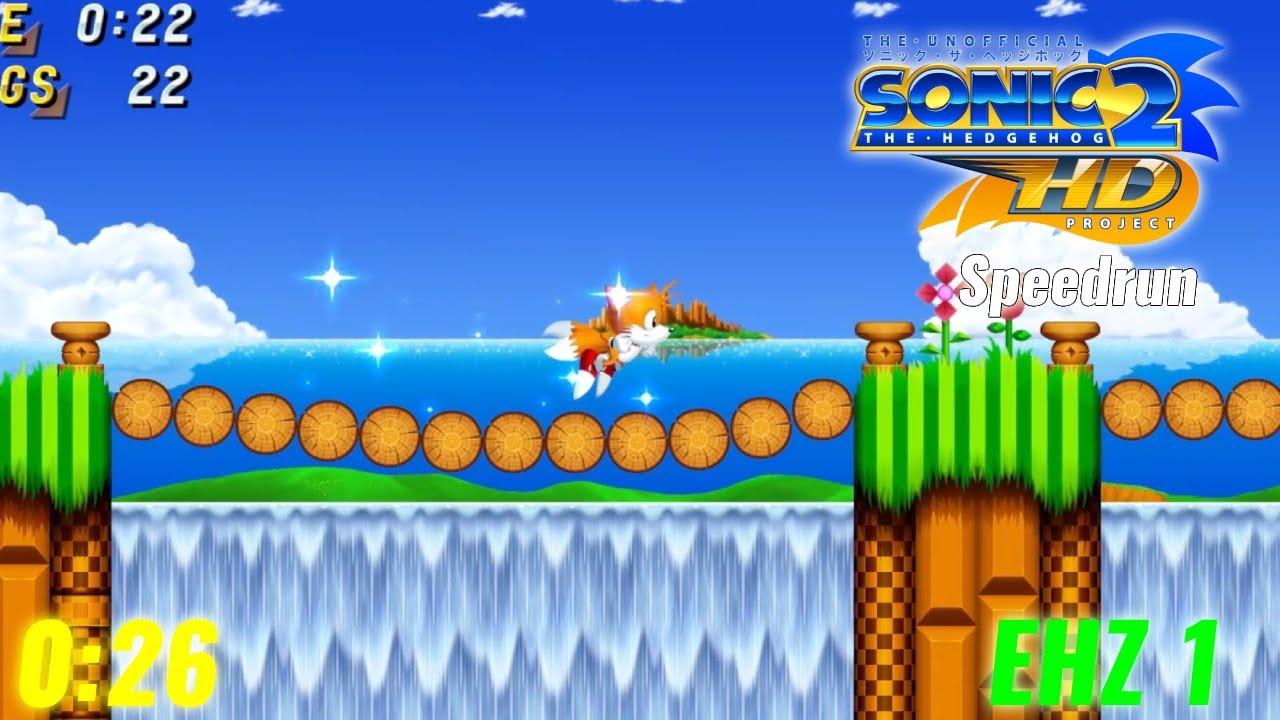 Sonic 2 HD: Speedrun | EHZ Act 1 (0:26) - YouTube
