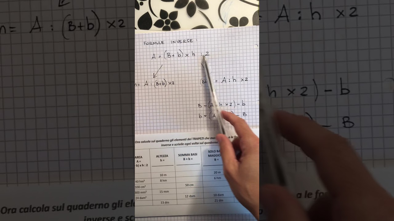 Formule inverse area trapezio - YouTube