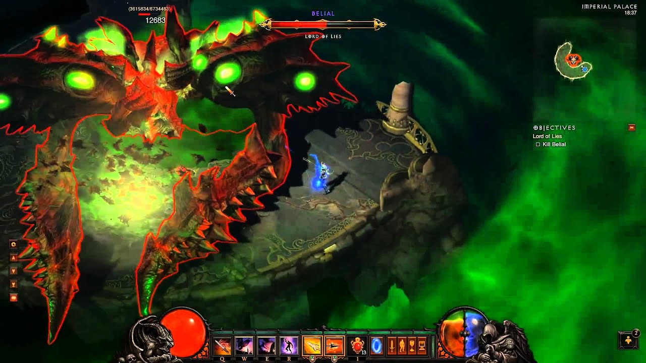 Diablous Demon Hunter Belial Inferno Solo (IMPROVED) - YouTube