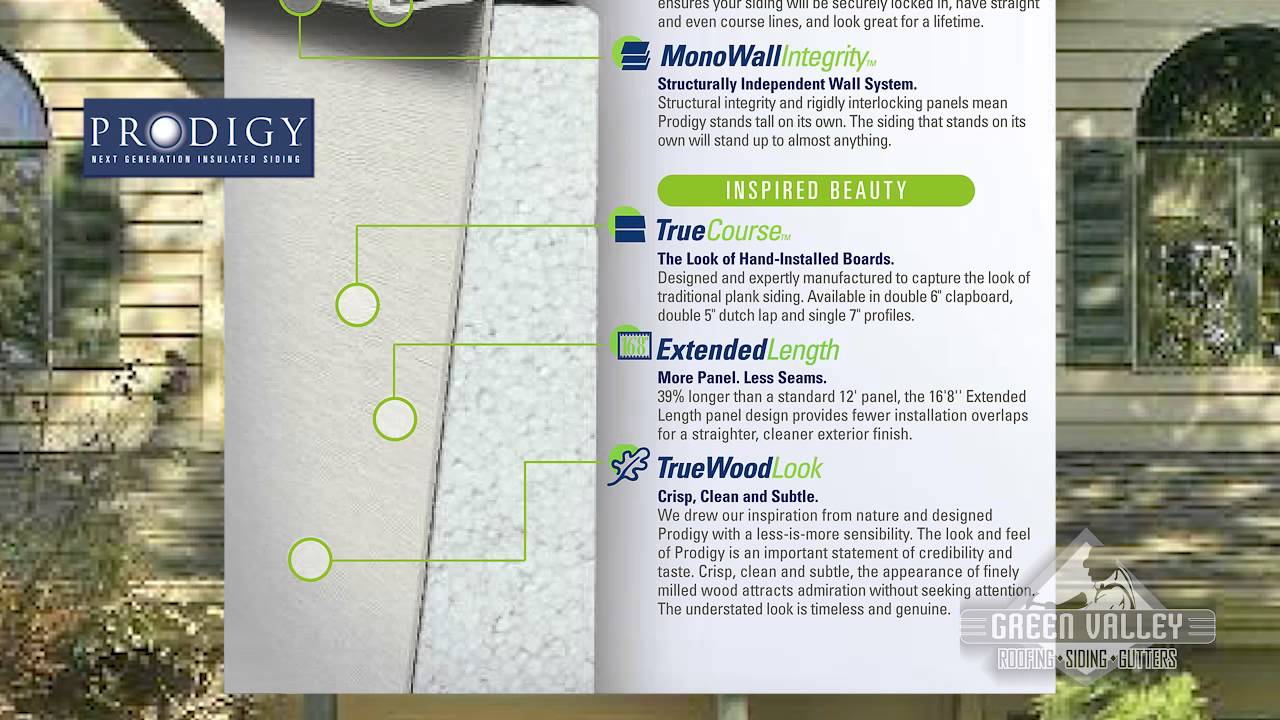 Premium Prodigy Siding from Green Valley Roofing - YouTube