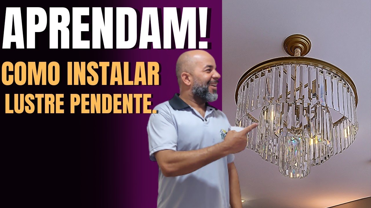 Como instalar, LUSTRE PENDENTE CRISTAL. ( CLÁSSICA Dr ) - YouTube