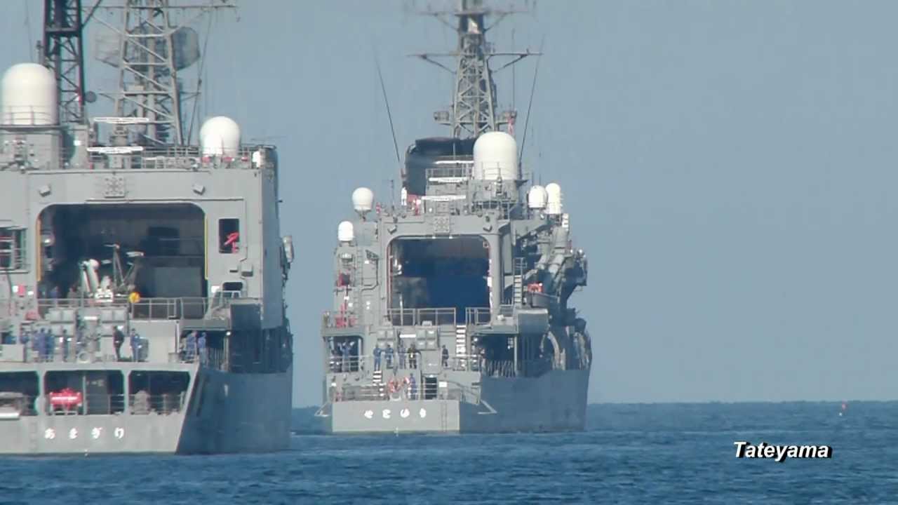 JMSDF DD-127 DD-128 DD-131 DD-132 DD-154 in Tateyama - YouTube