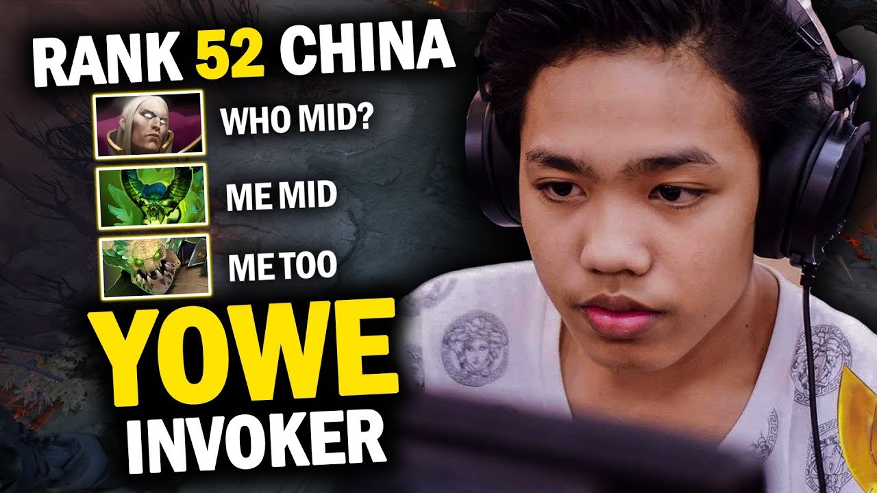INTENSE GAME!! RANK 52 CHINA YOWE PLAYS INVOKER VS 2 PLAYER MID - DOTA ...