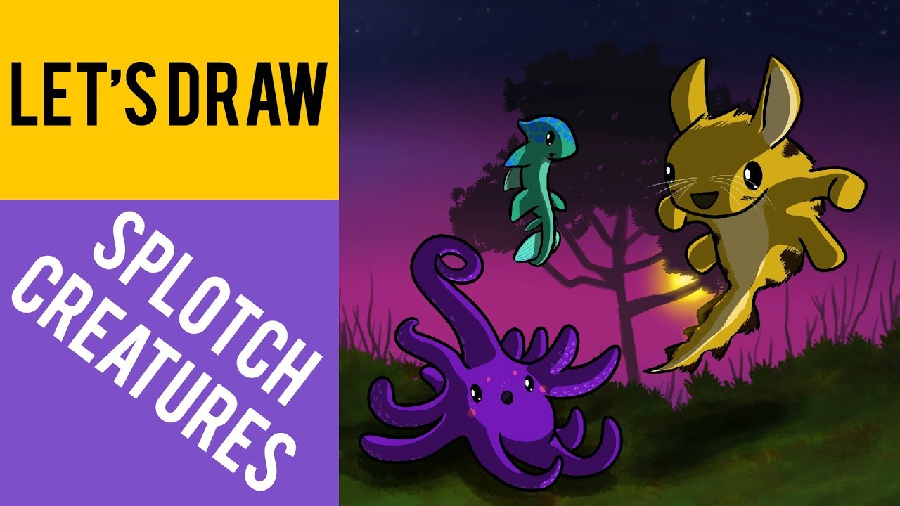 Let's Draw: Splotch Creatures - YouTube