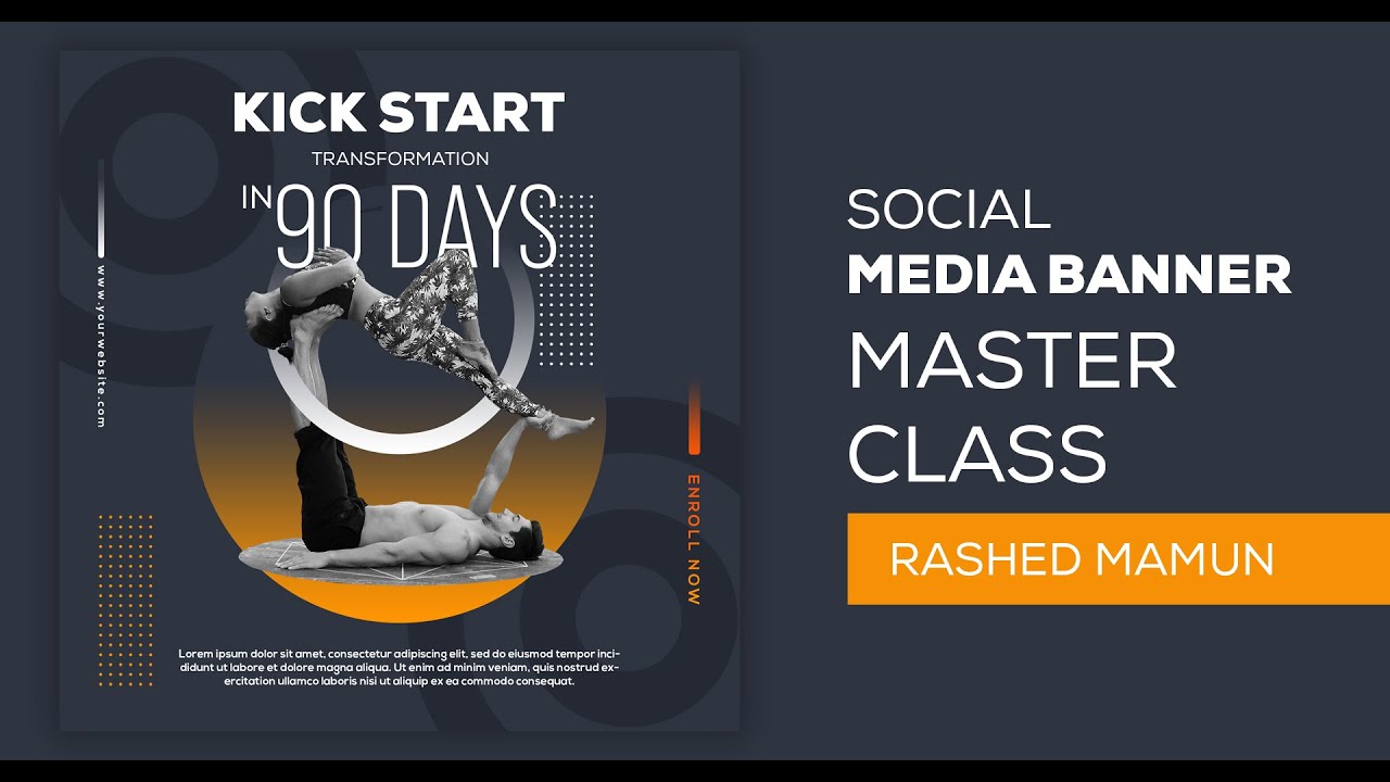 SOCIAL MEDIA BANNER DESIGN MASTER CLASS - YouTube