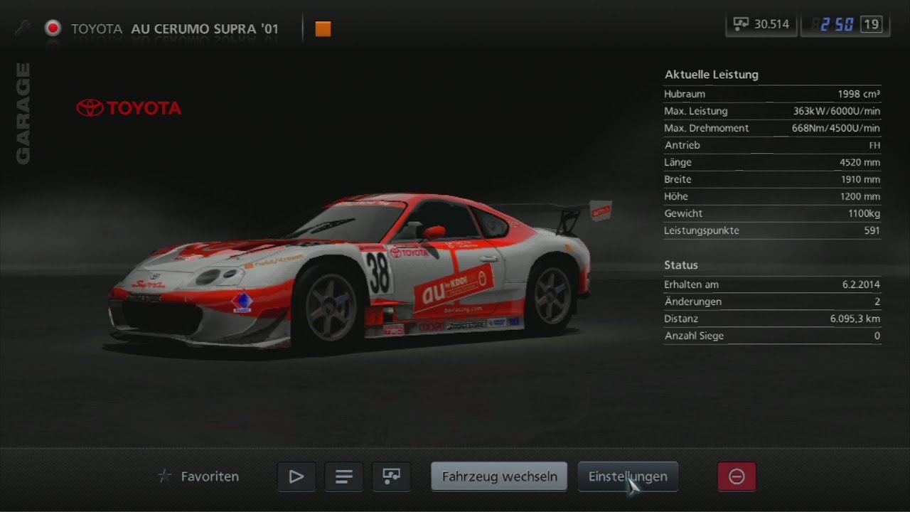 Gran Turismo 5: Toyota Team Cerumo au Cerumo Supra #38 (JGTC) '01 - YouTube