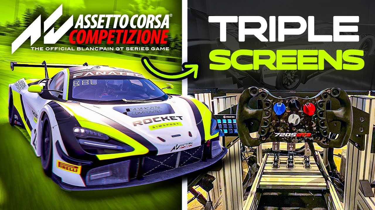 Racing On ACC With My New TRIPLE SCREEN Setup - YouTube