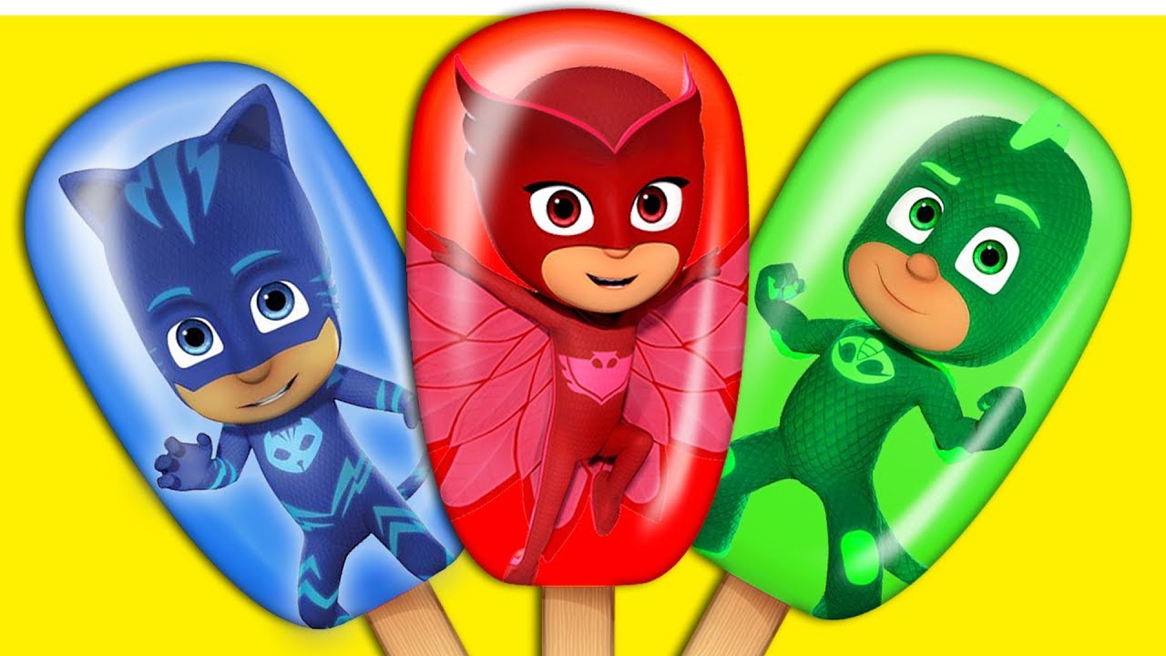 Learn Colors with Pj Masks Ice Creams for Kids - YouTube