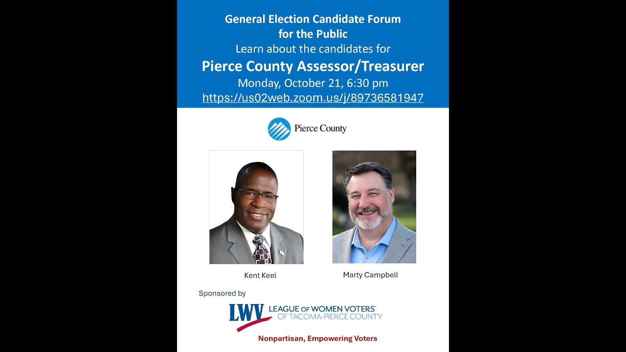 Candidate Forum: Pierce County Assessor/Treasurer - YouTube