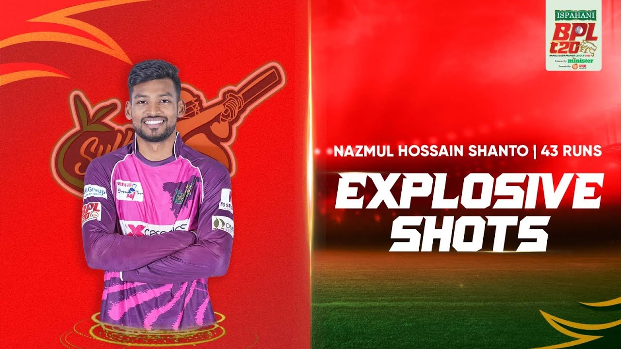 BPL T20 2023: Nazmul Hossain Shanto 43* Runs | Match 1 | Chattogram ...