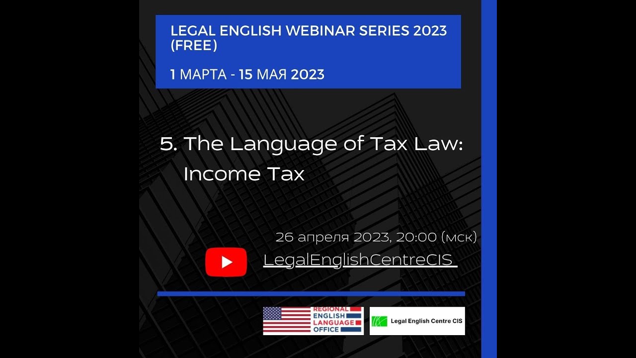 The Language of Tax Law : Income Tax - YouTube
