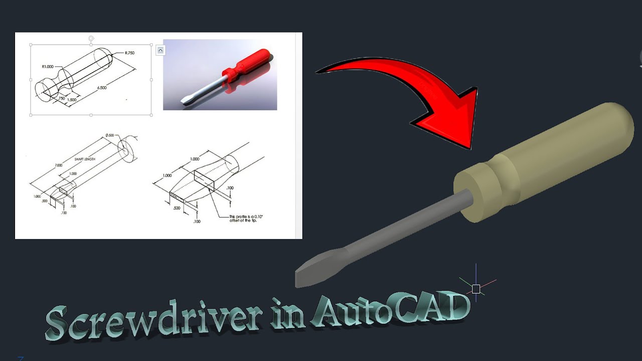 How to Draw Screwdriver - YouTube