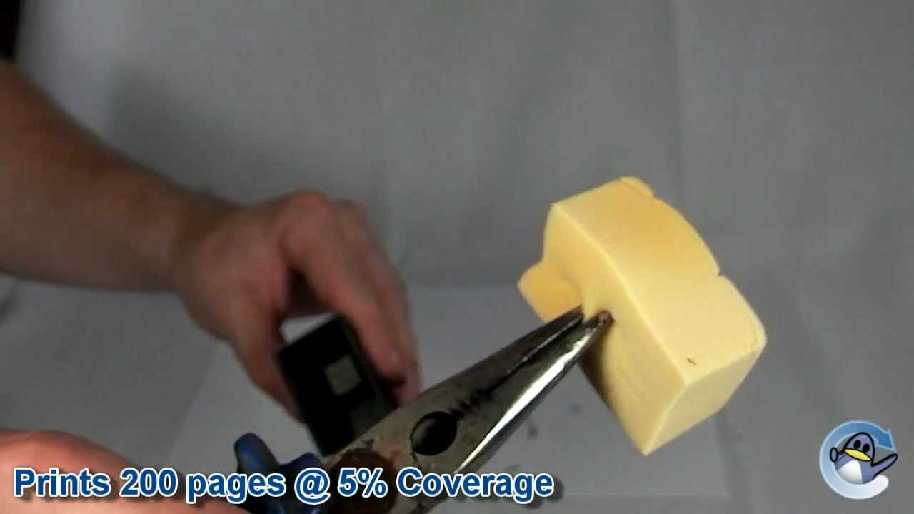 Inside HP 350 Black Ink Cartridge - YouTube